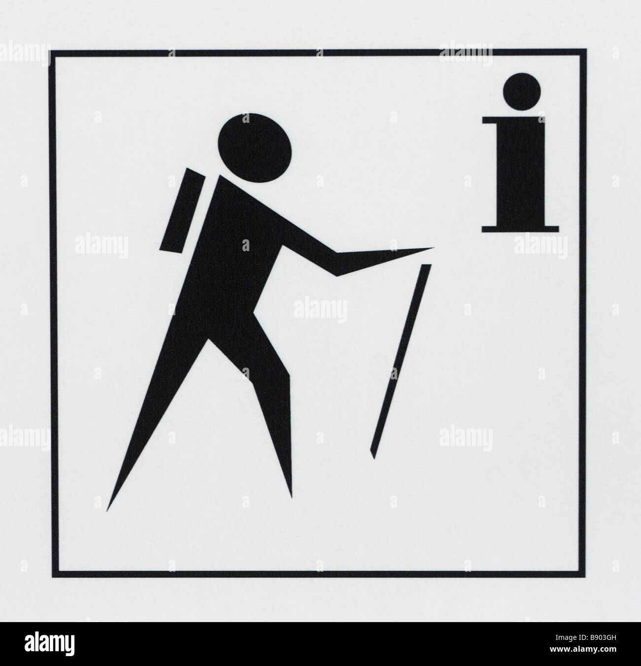 Walking Information sign Stock Photo - Alamy