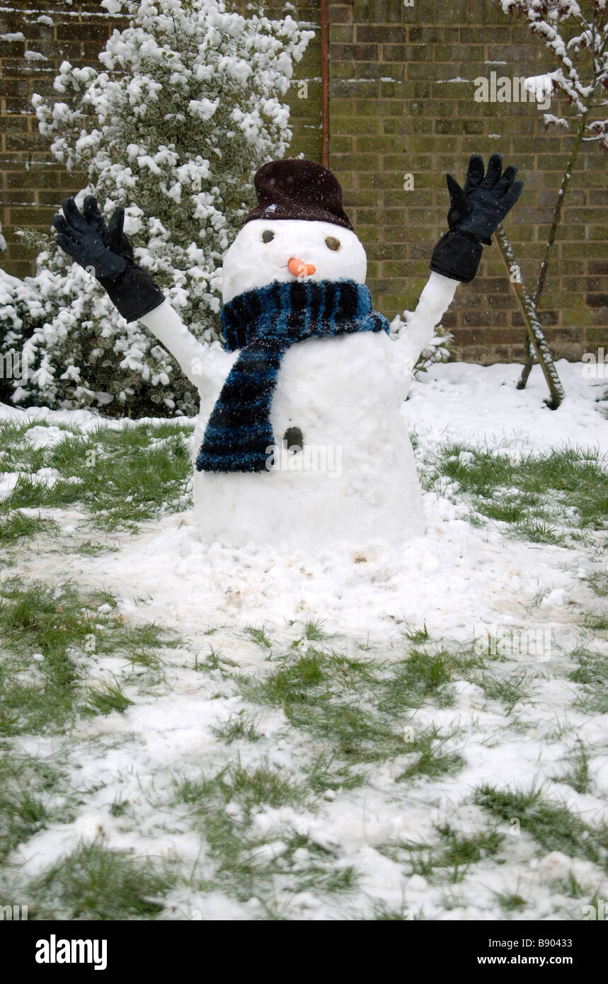 Snowman with gloves hi-res stock photography and images - Alamy