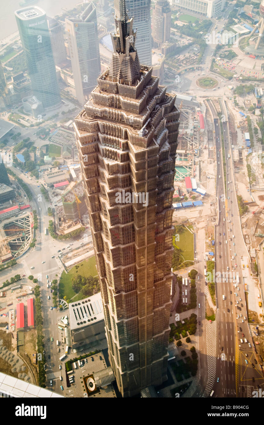 Jin Mao building seen from above Stock Photo - Alamy