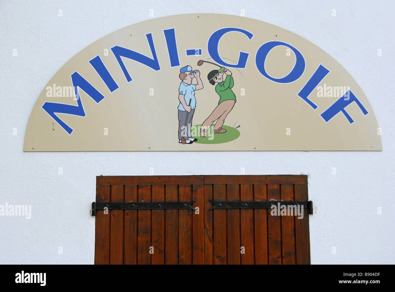 Miniature golf sign, Camargue, France, Europe Stock Photo - Alamy