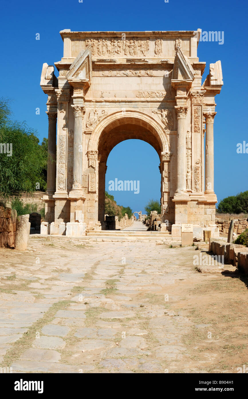 Severus arch leptis magna hi-res stock photography and images - Alamy