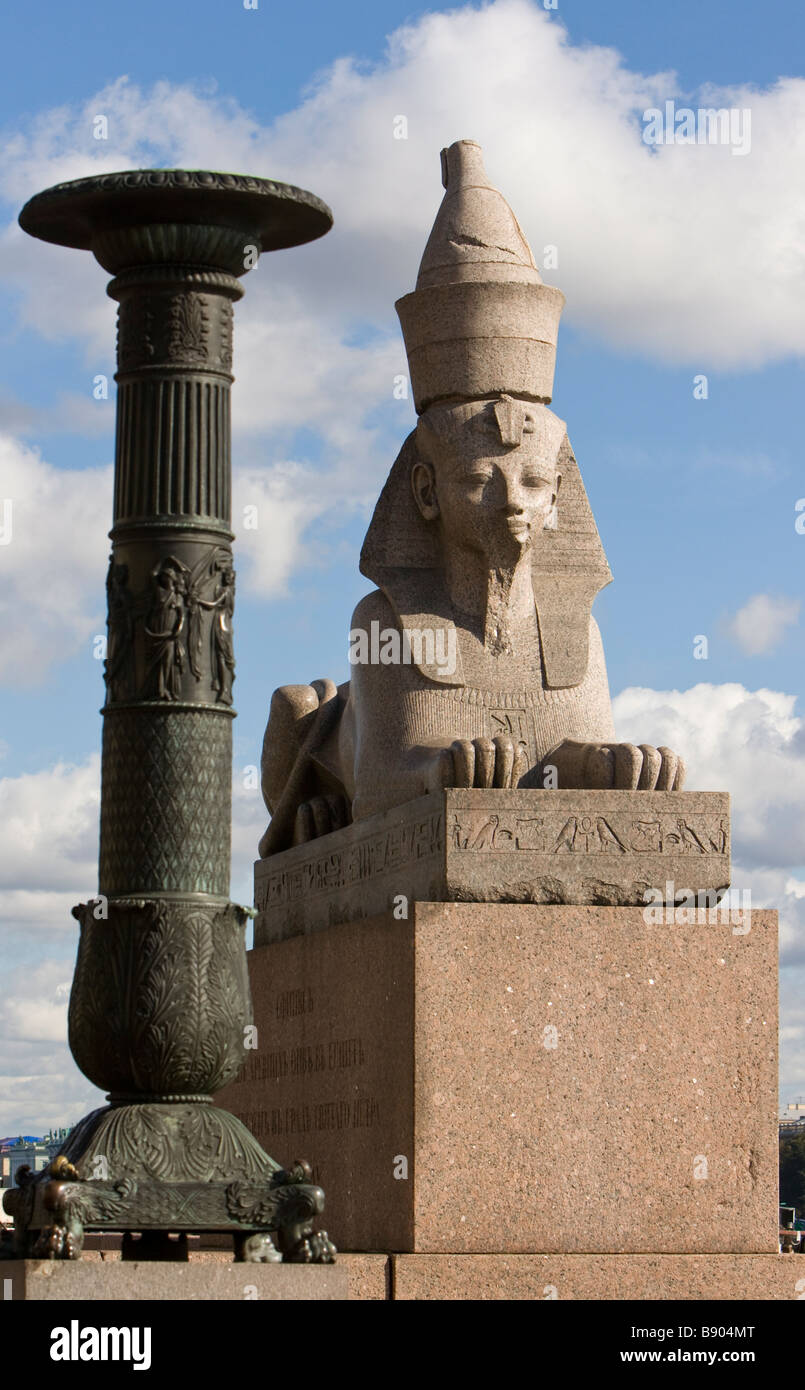 The stone sculpture of the sphinx found during the excavations in the ...