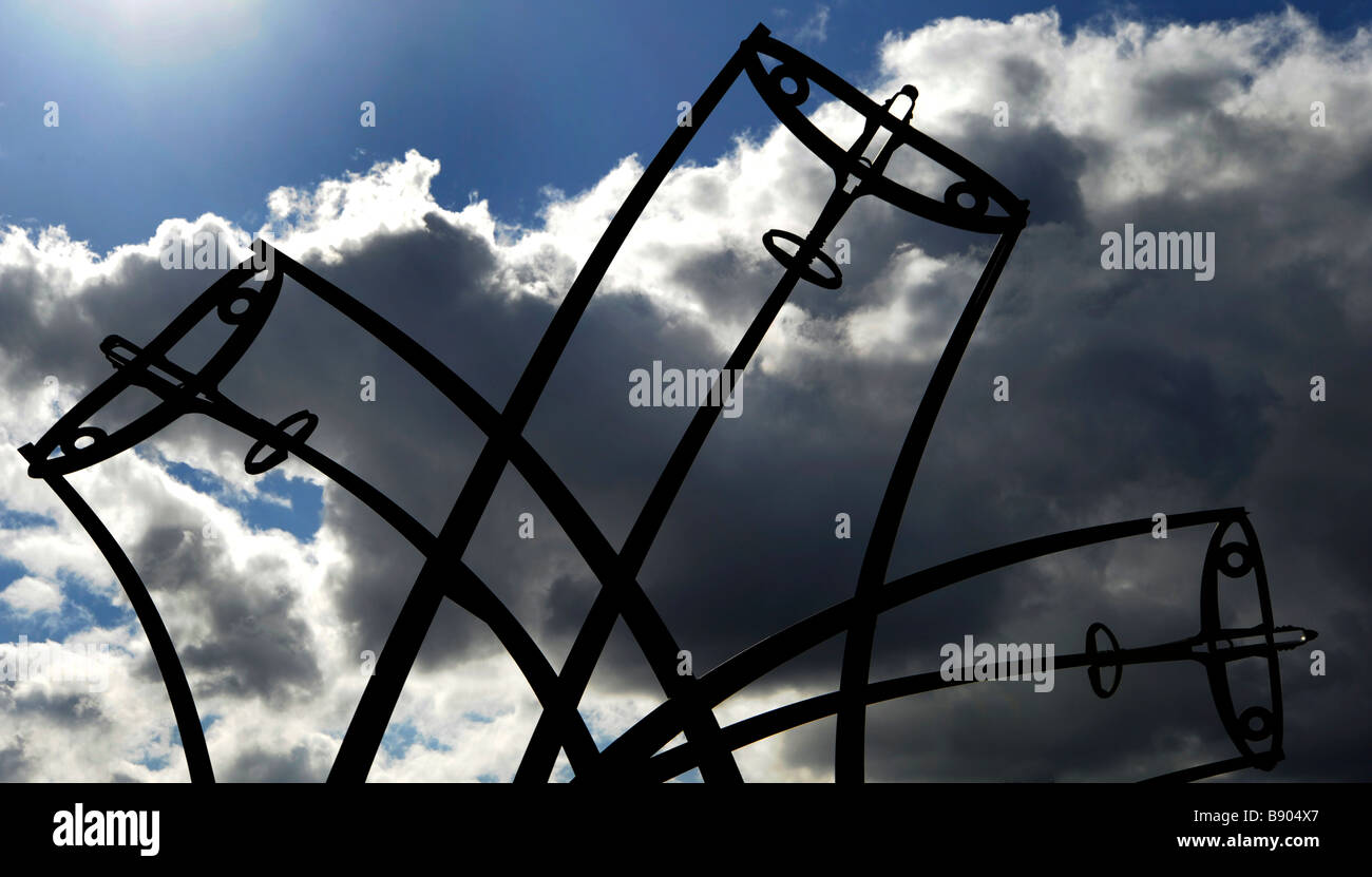 Sentinel, a sculpture of three climbing Supermarine Spirfire's at ...