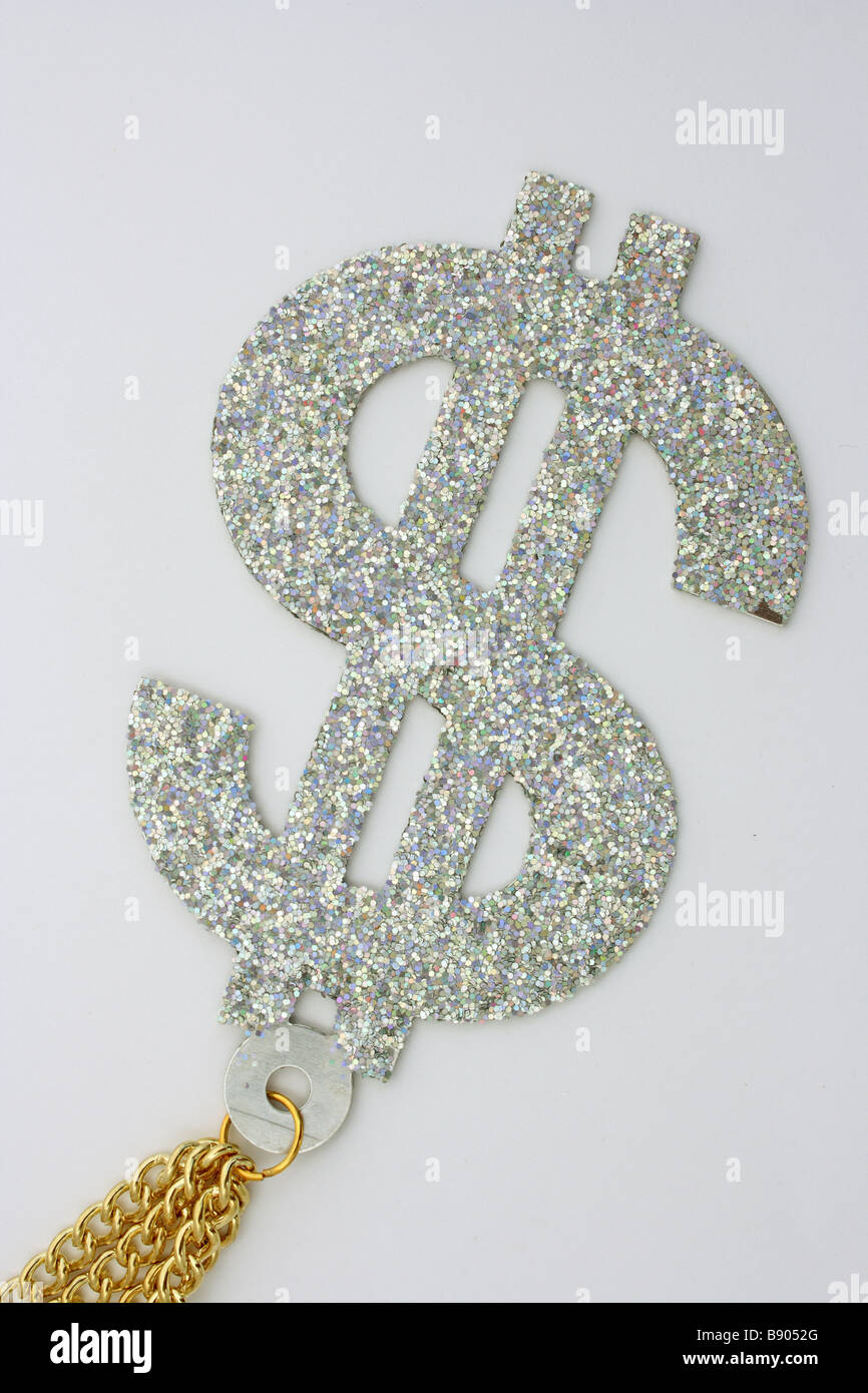 Inverted sparkling silver dollar sign hi-res stock photography and ...