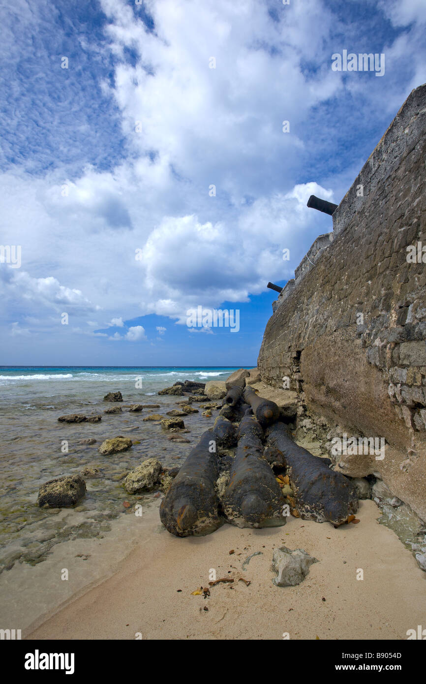 Cannons from World War I at Needham's Point, Barbados, "Carlisle Bay ...
