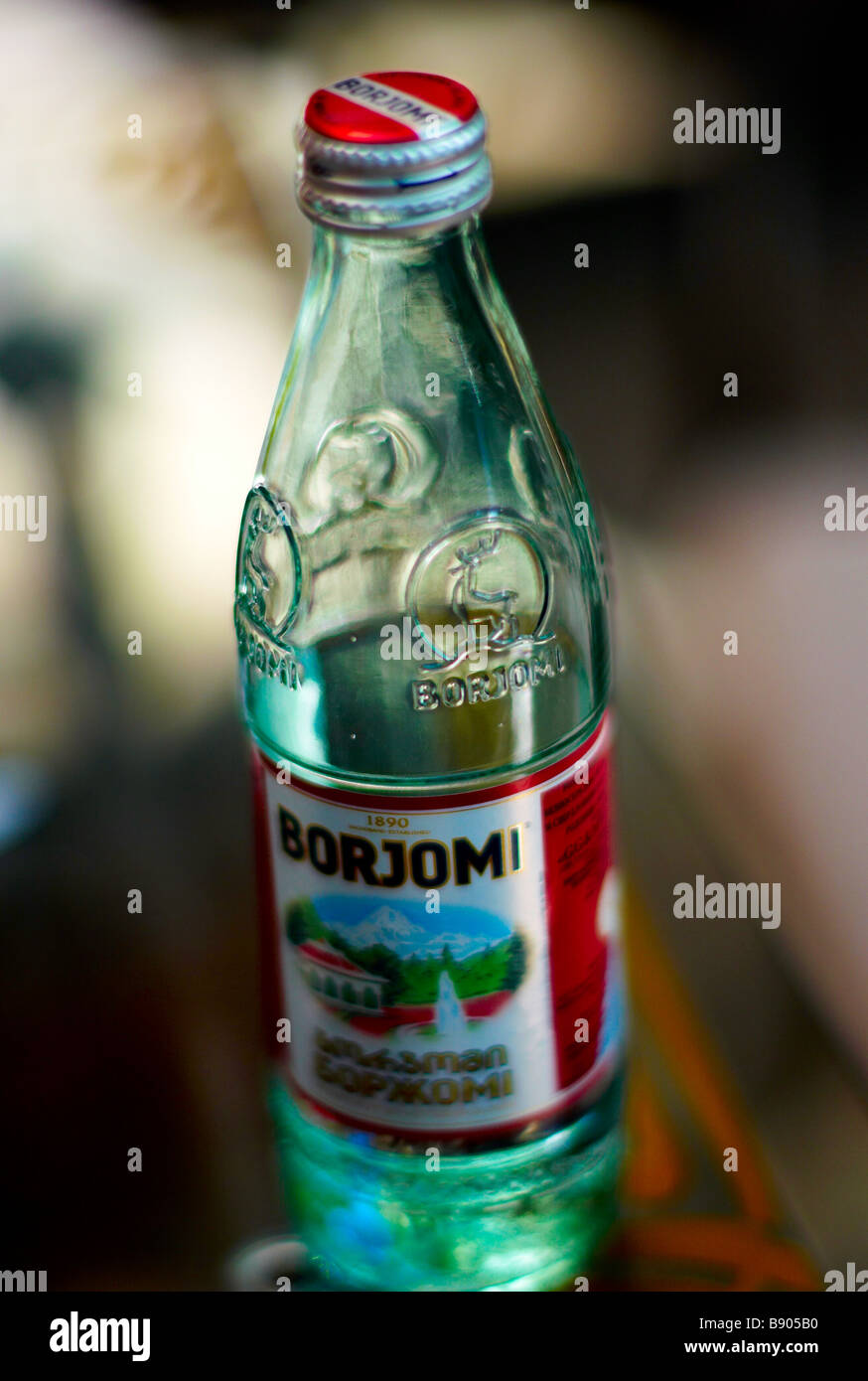 A bottle of Borjomi Georgian spring mineral water Stock Photo - Alamy