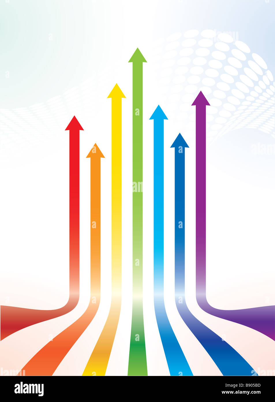 Colourful illustration with arrows Stock Photo - Alamy