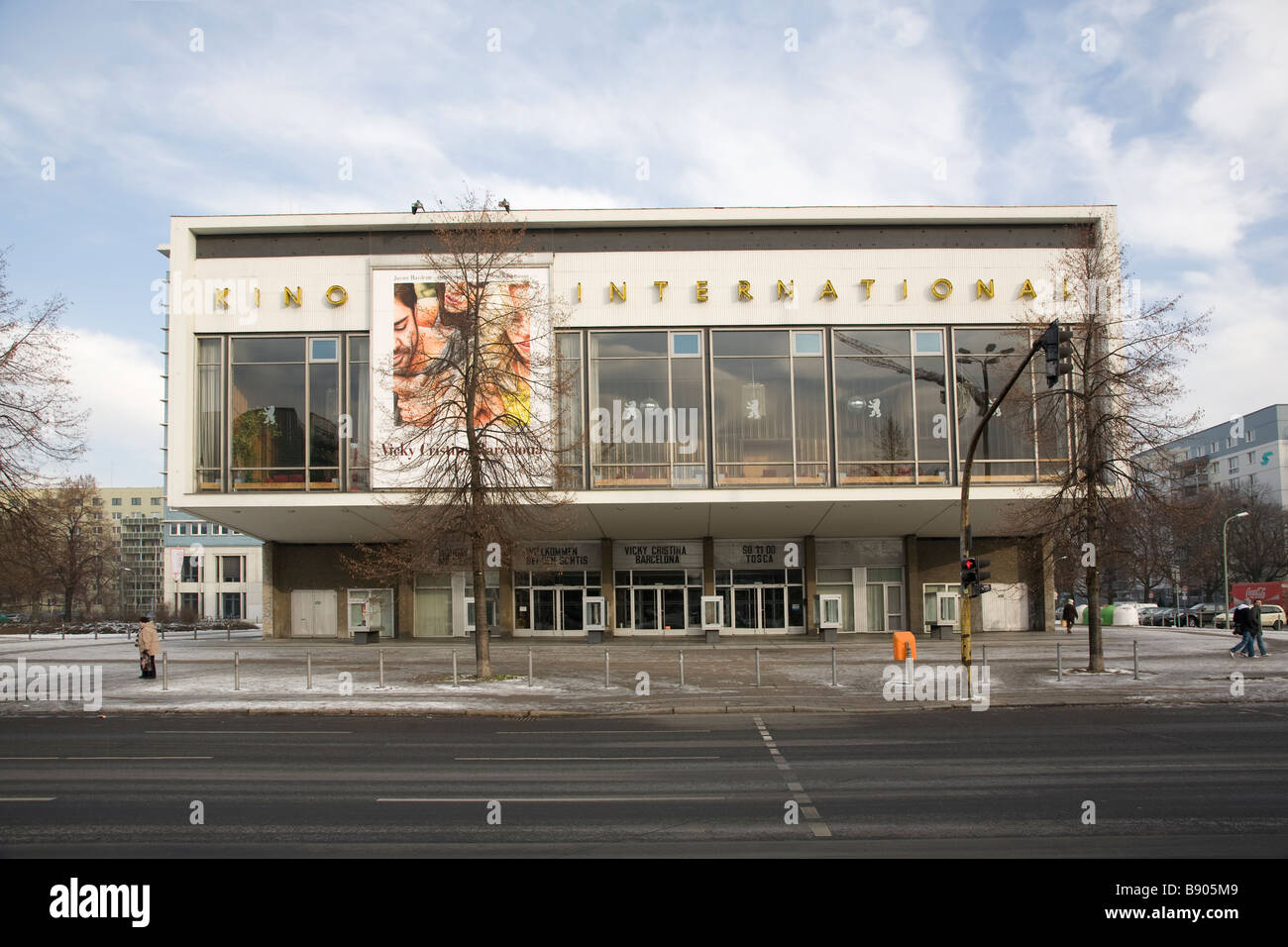 Old Communist Cinema in East Berlin, KArl Marx Alle Stock Photo - Alamy