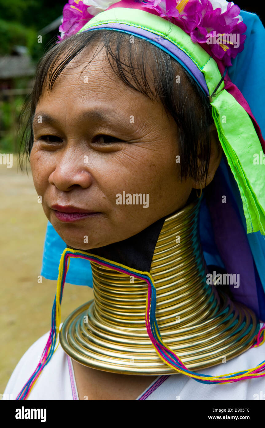 Portrait of a Padong Karen woman Stock Photo - Alamy