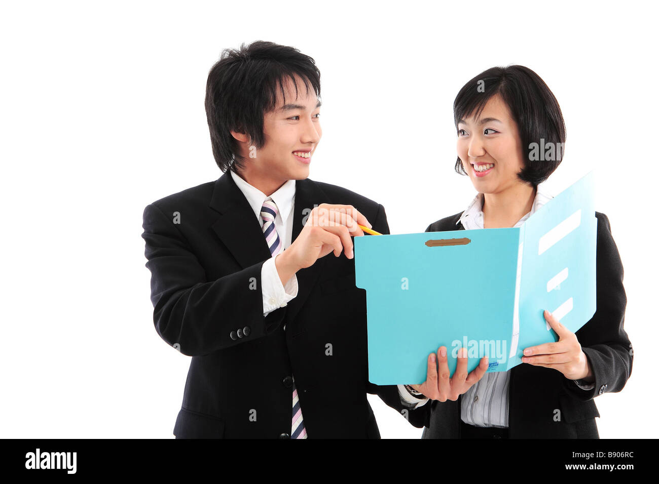 Young Business Couple Stock Photo - Alamy