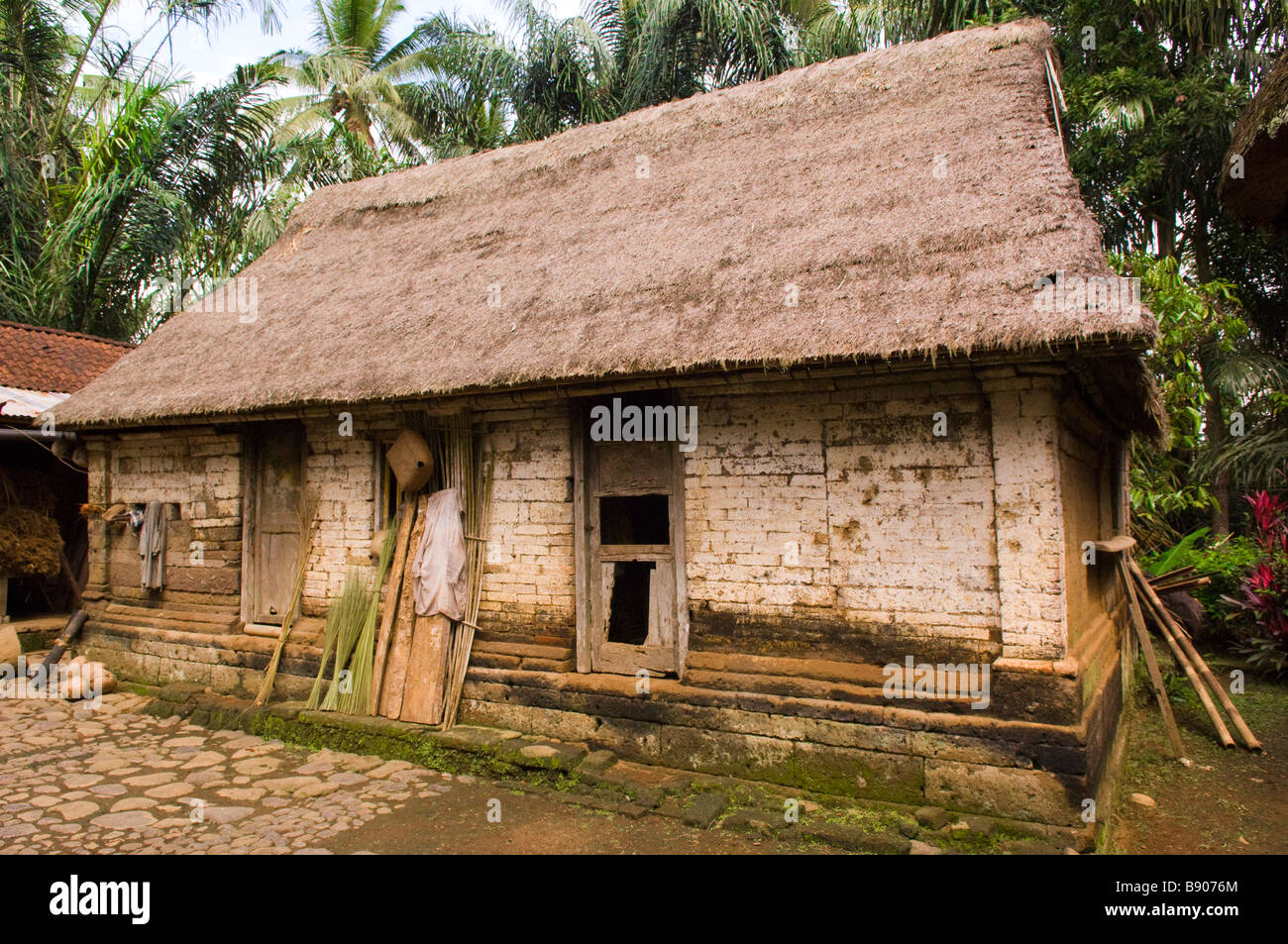 Traditional Balinese house, use grassroof tathch,Ubud,Bali,indonesia ...