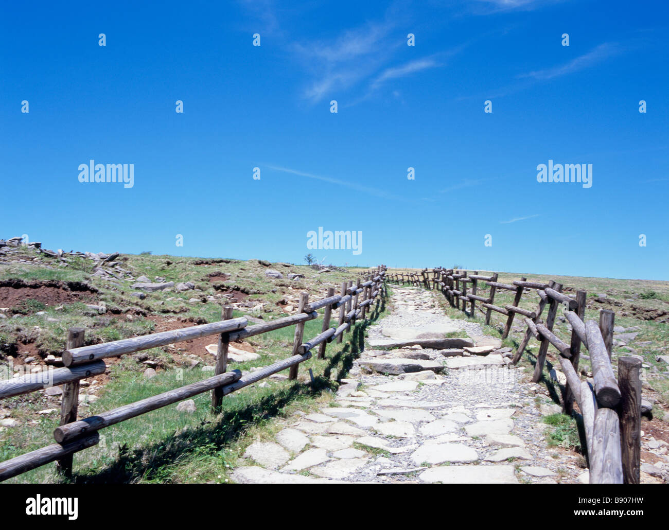 Path and blue sky Stock Photo - Alamy