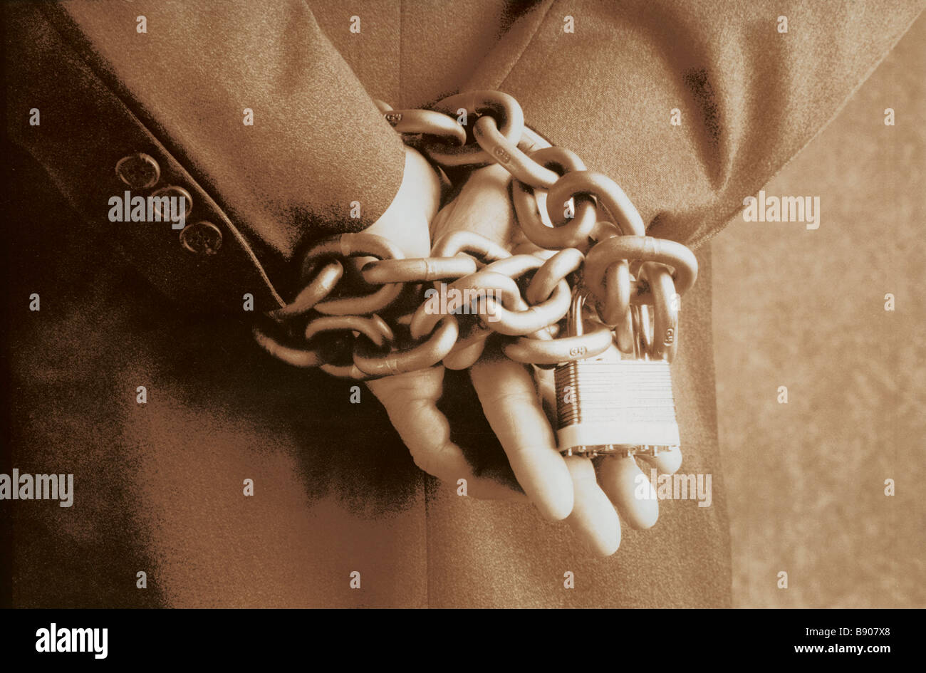 Chained man hi-res stock photography and images - Alamy