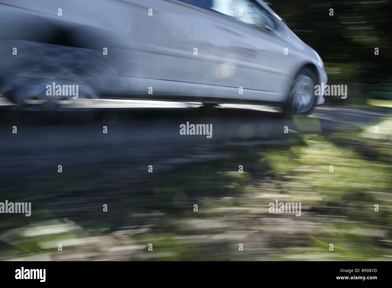 Trees street road one one concept idea hi-res stock photography and ...