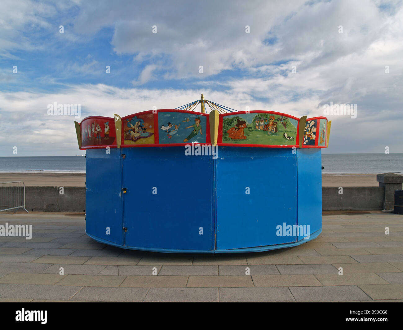 Merry go Round, promenade, Redcar, England Stock Photo - Alamy