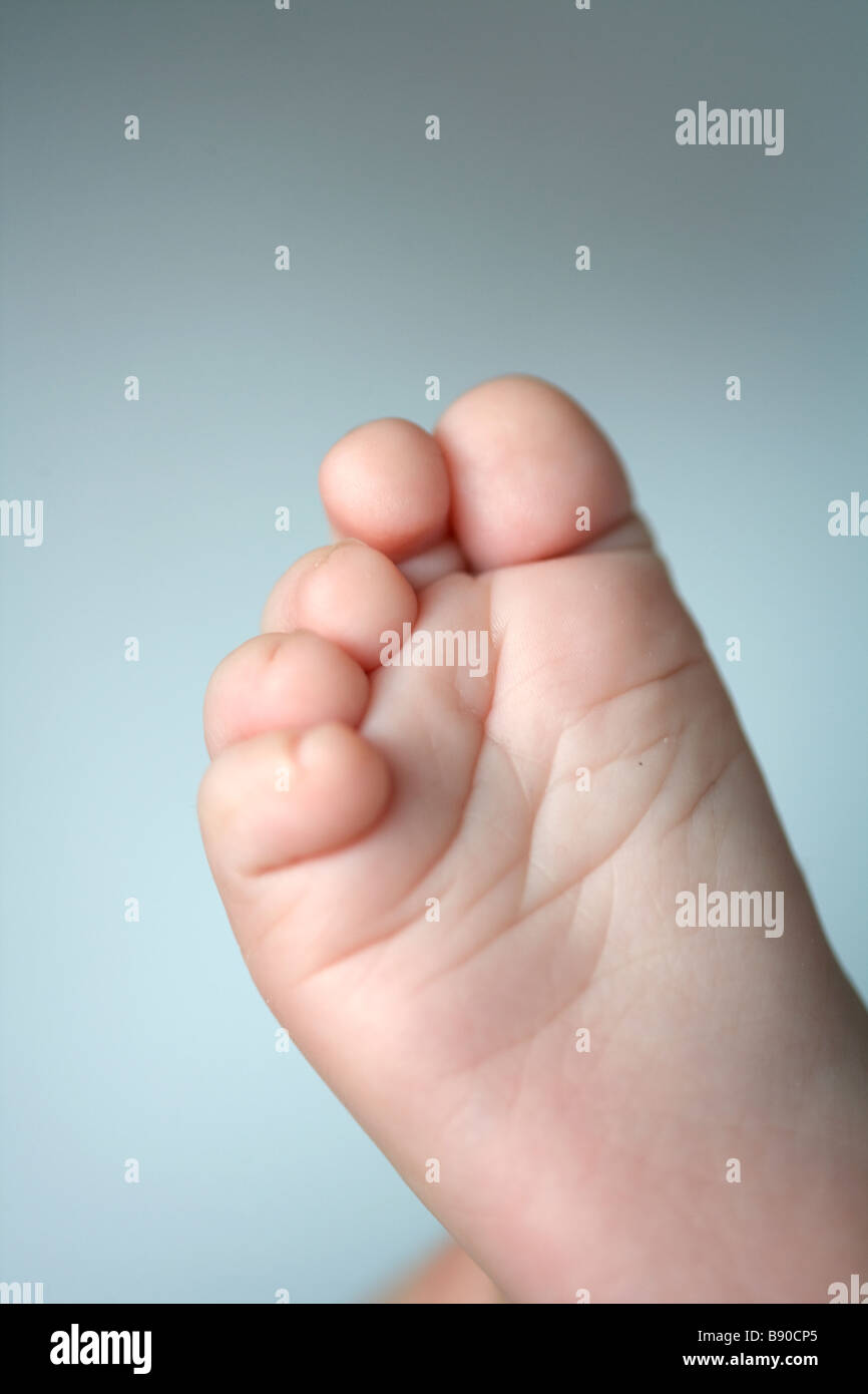 Baby foot close-up Stock Photo - Alamy
