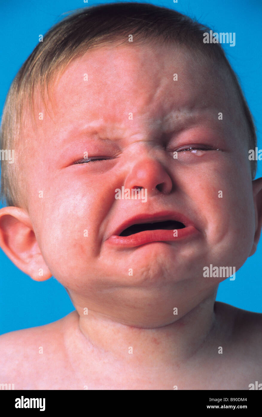 FL2498, TREVOR BONDERUD; BabyÌs crying face Stock Photo - Alamy