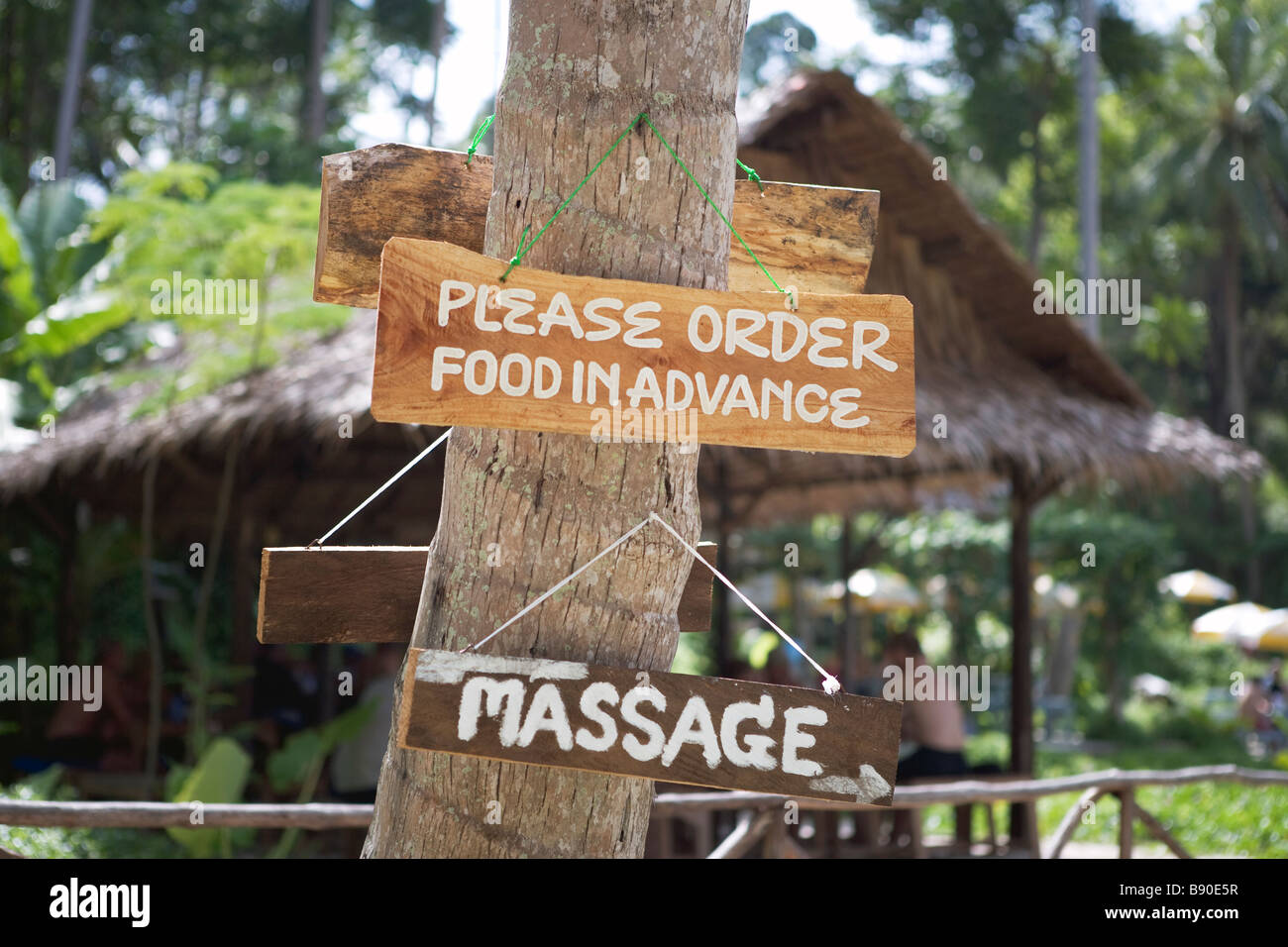 Signs on a beach Stock Photo - Alamy