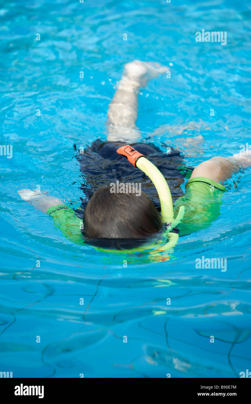 A boy in a swimming-pool Stock Photo - Alamy