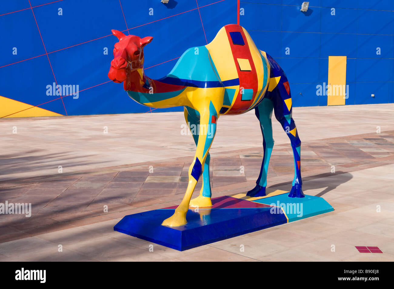 colourful camel sculpture outside children's science museum, dubai ...