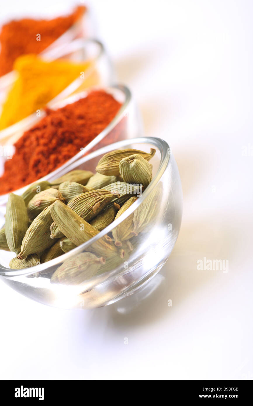 Indian spices and herbs Stock Photo - Alamy
