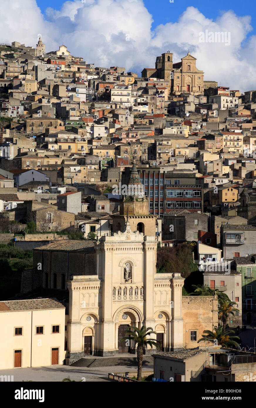 Cityscape, Enna, Sicily, Italy Stock Photo - Alamy