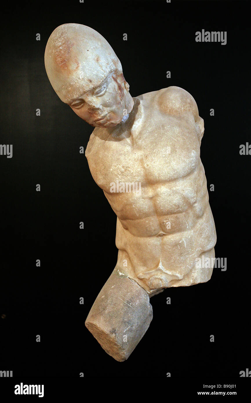Warrior, Archaeological museum, Agrigento, Sicily, Italy Stock Photo ...