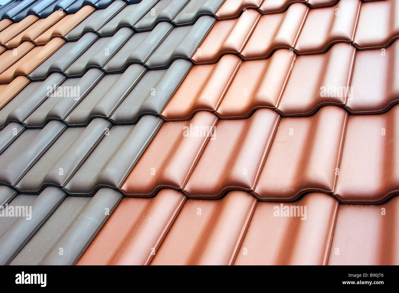 closeup of tiled roof pattern Stock Photo - Alamy