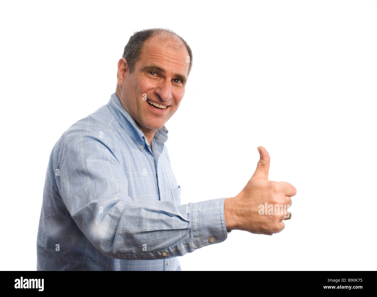 happy middle age senior man portrait smiling with thumbs up positive ...