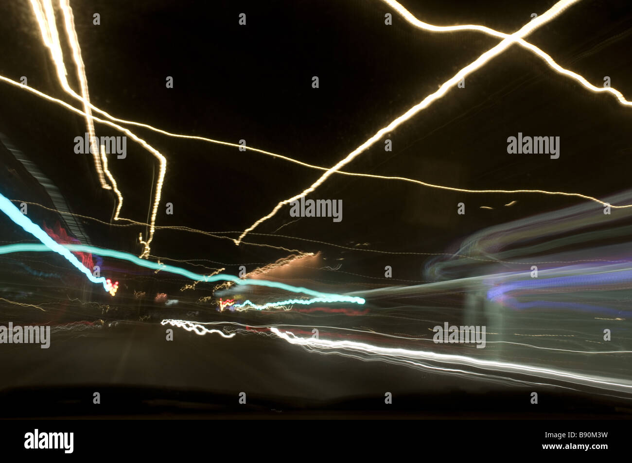 Car headlights long exposure hi-res stock photography and images - Alamy
