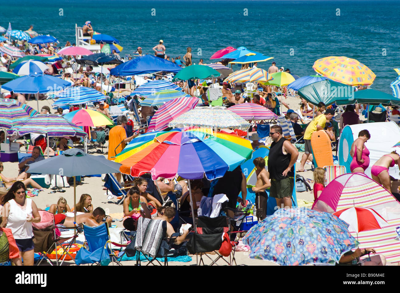 with colorful umbrellas Nauset Beach Cape Cod National Seashore Cape ...