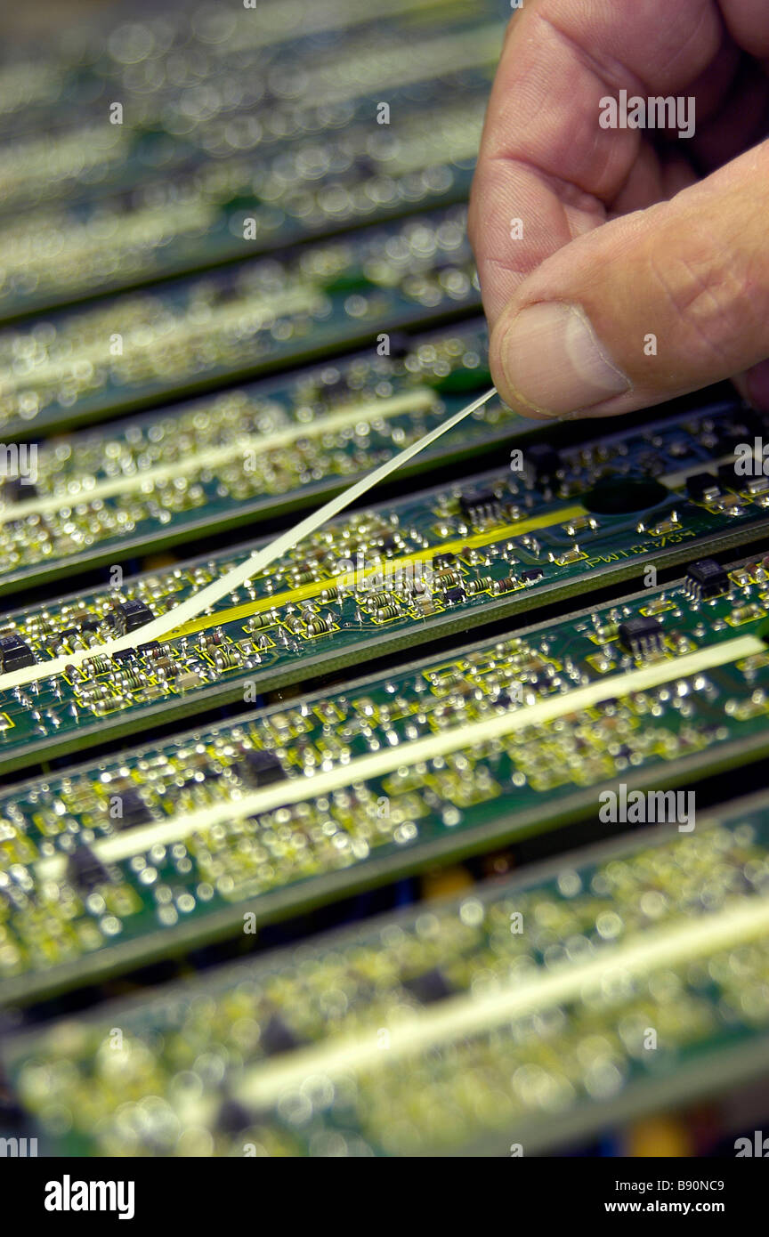 assembling electronic circuit boards Stock Photo - Alamy