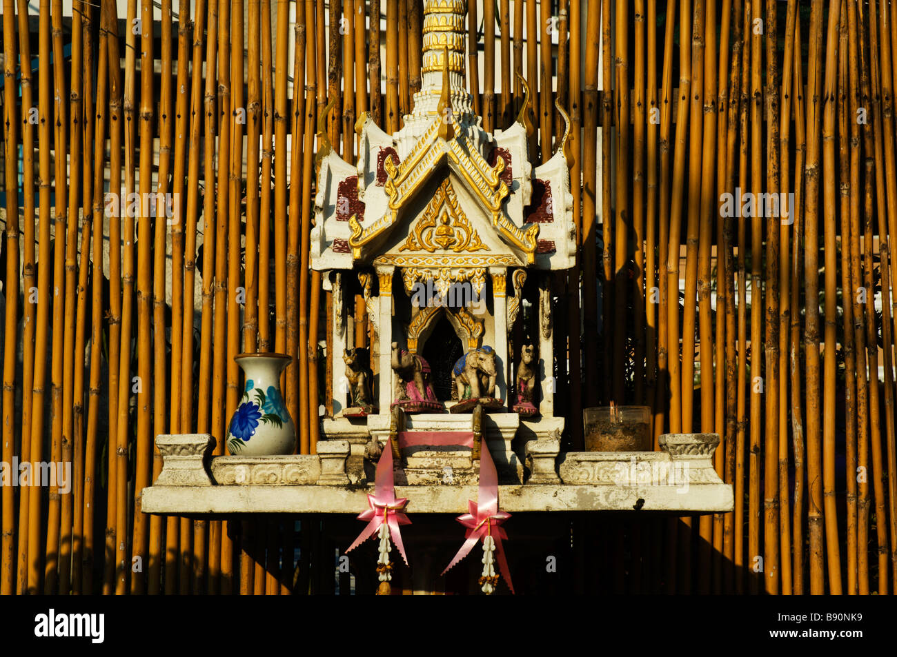 Thai Buddhist shrine Stock Photo - Alamy