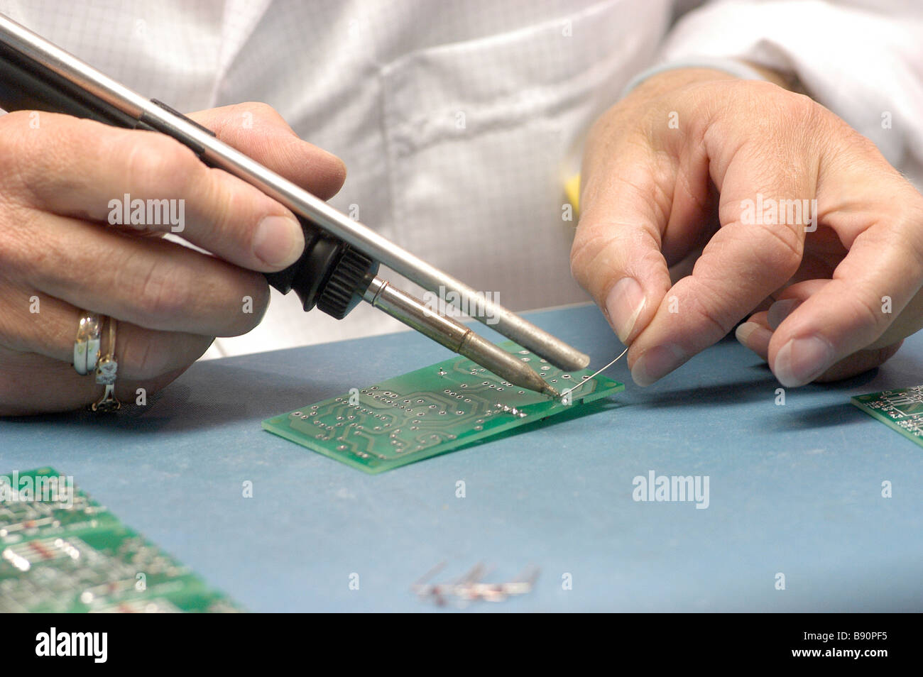 soldering an electronic circuit board Stock Photo - Alamy