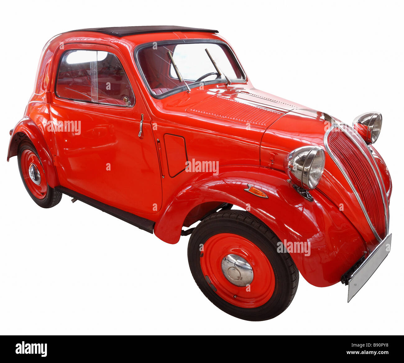 The red car isolated over white with clipping path Stock Photo - Alamy