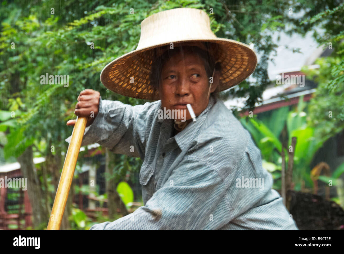 Local River Man Bangkok Thailand Stock Photo - Alamy
