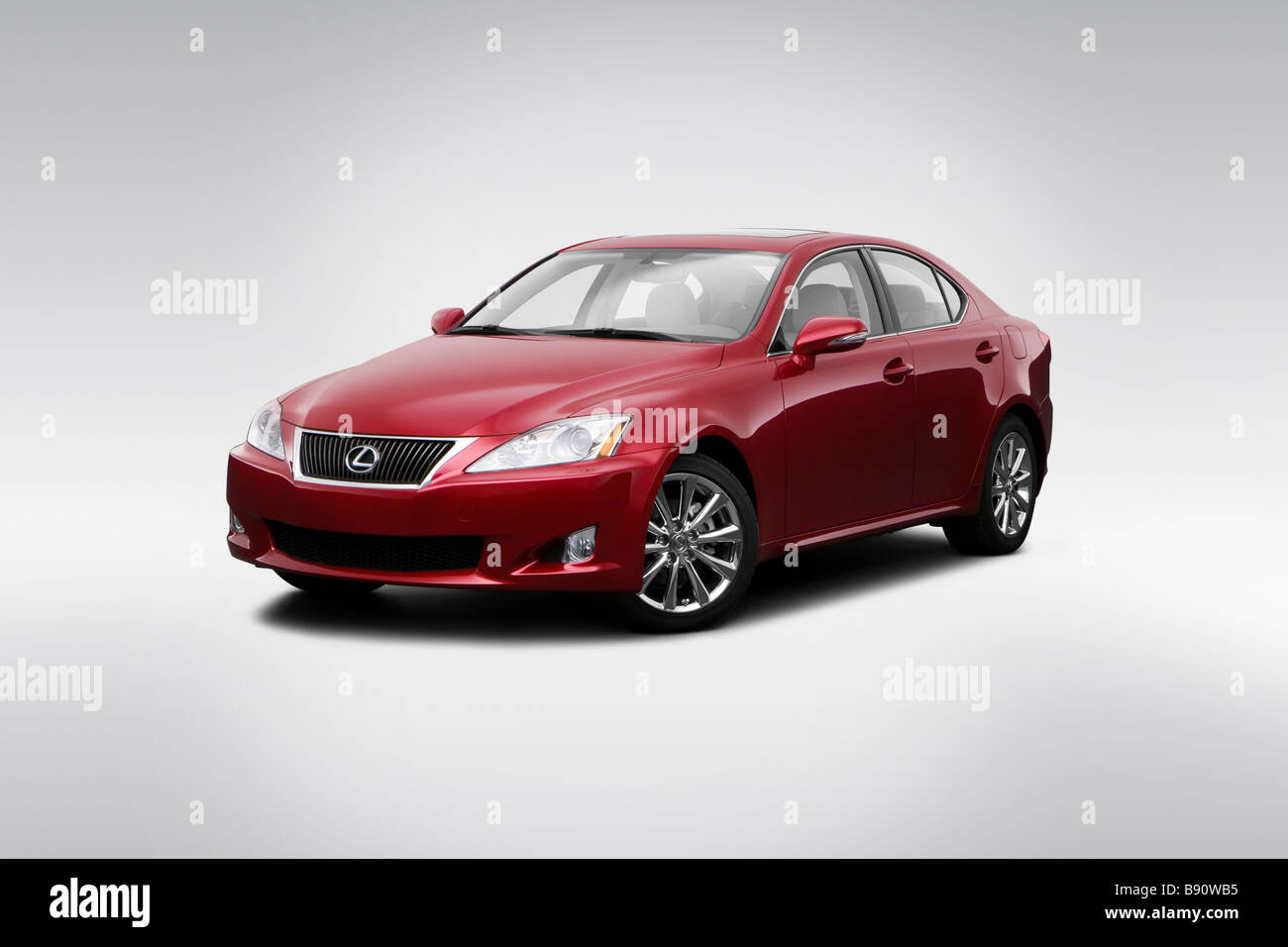2009 Lexus IS IS250 in Red - Front angle view Stock Photo - Alamy