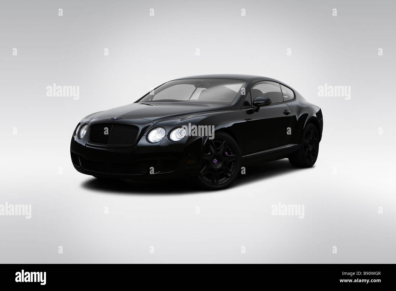 2009 Bentley Continental GT in Black - Front angle view Stock Photo - Alamy