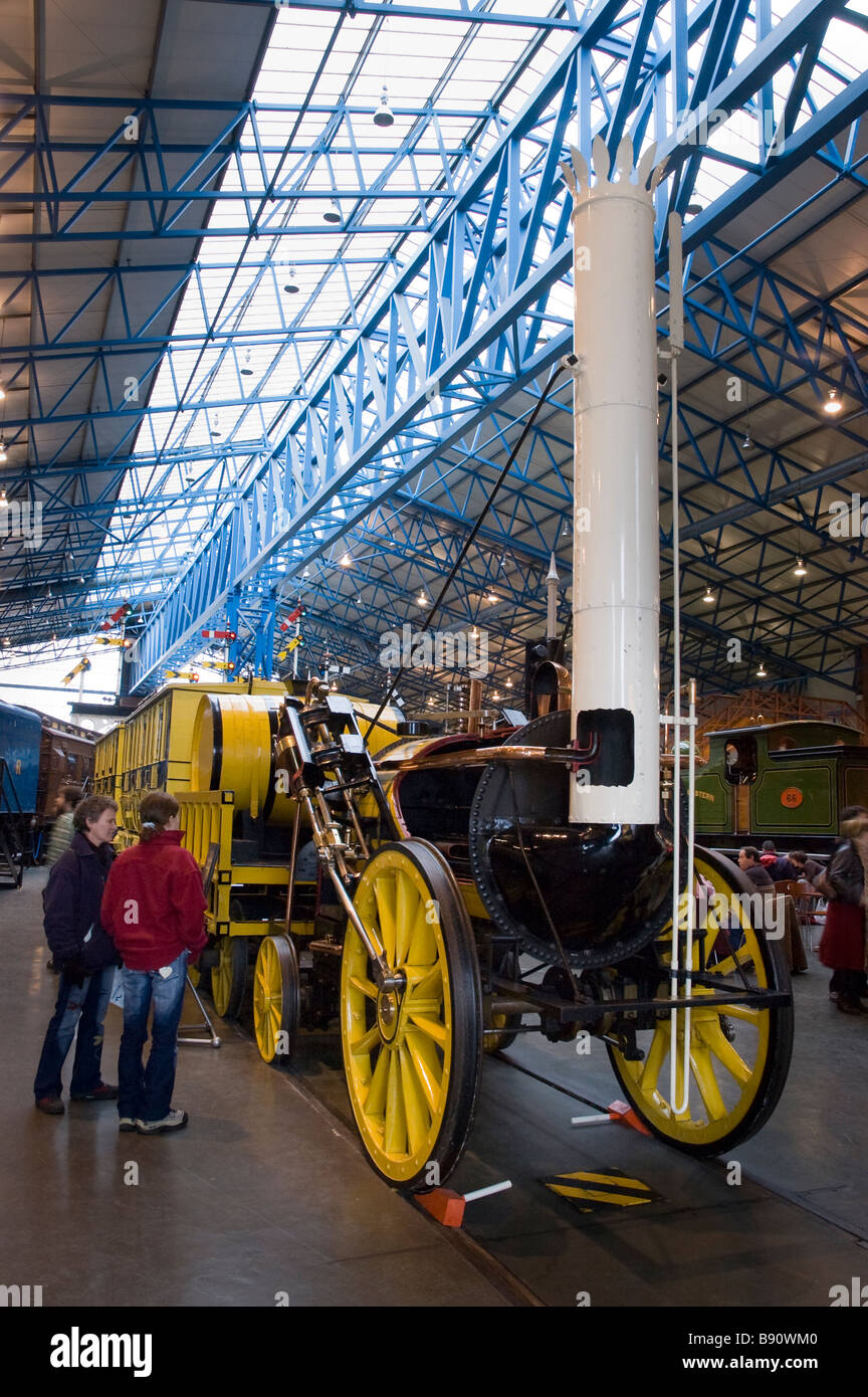 National Railway Museum York Replica of Rocket Stock Photo - Alamy