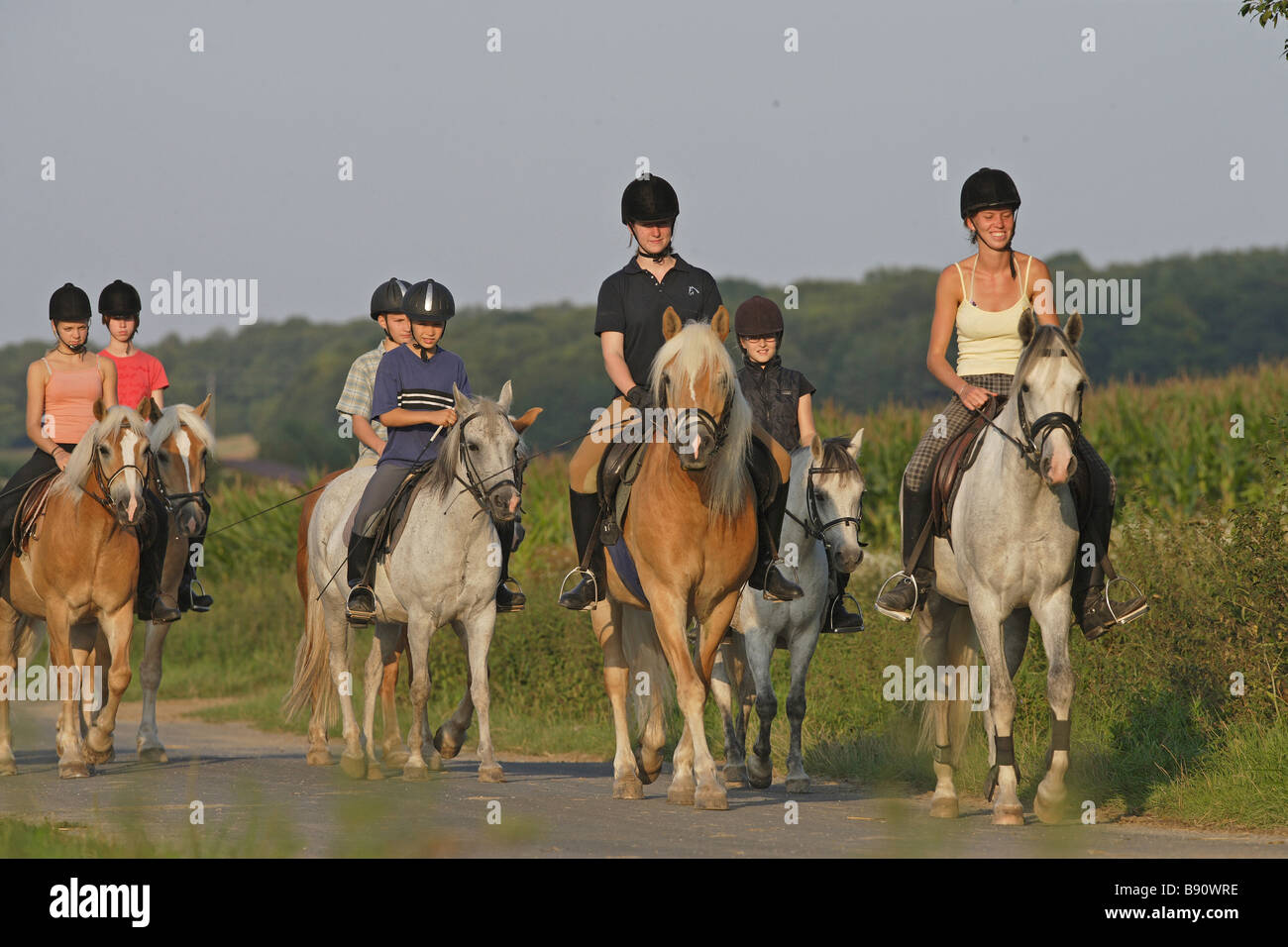 children riding on horses Stock Photo - Alamy