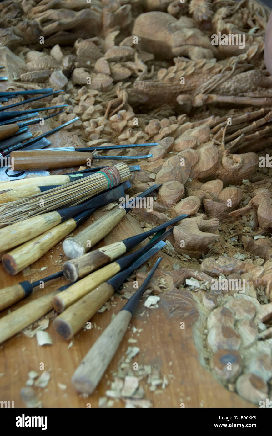 Teak Factory Bangkok Thailand Stock Photo - Alamy