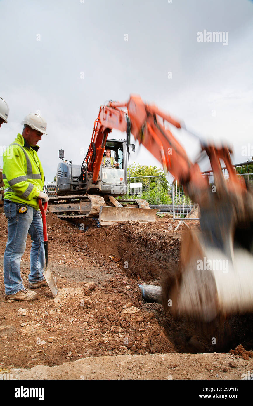 Industrial digger jcb workman man hi-res stock photography and images ...