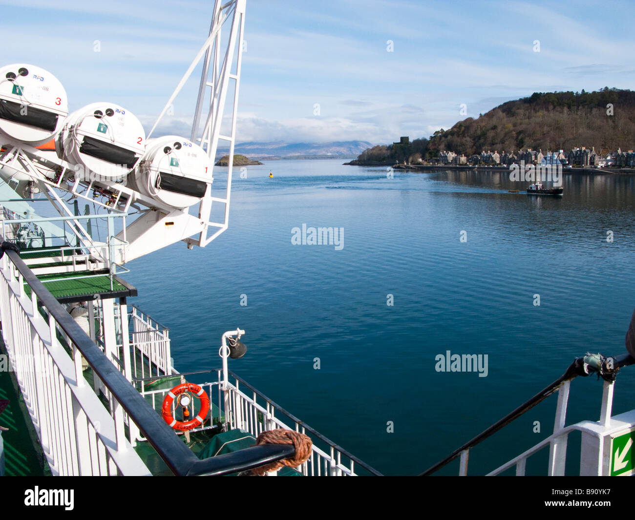 Life saving equipment on board the Oban to Mull car ferry Stock Photo ...