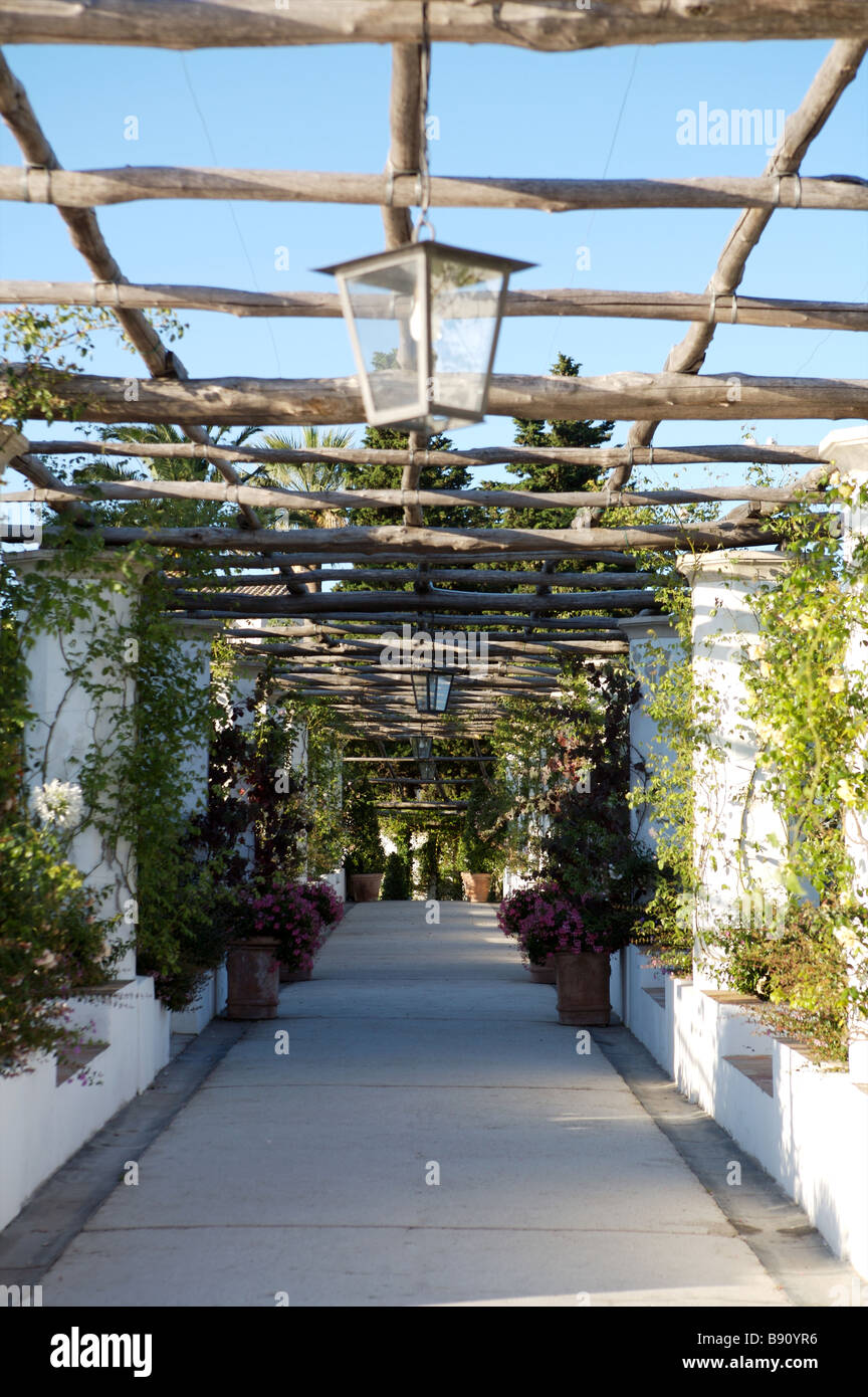 The walk to the swimming pool of the Hotel Caruso in Ravello Italy in ...