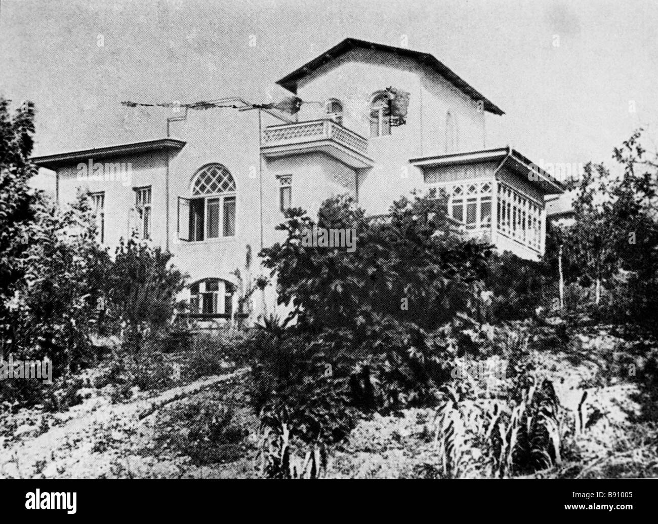 The Chekhovs house in Yalta 1900 The great Russian writer Anton Chekhov ...