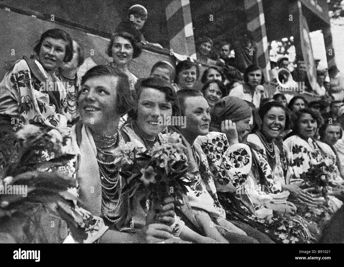 Collective farmers during festivities Stock Photo - Alamy