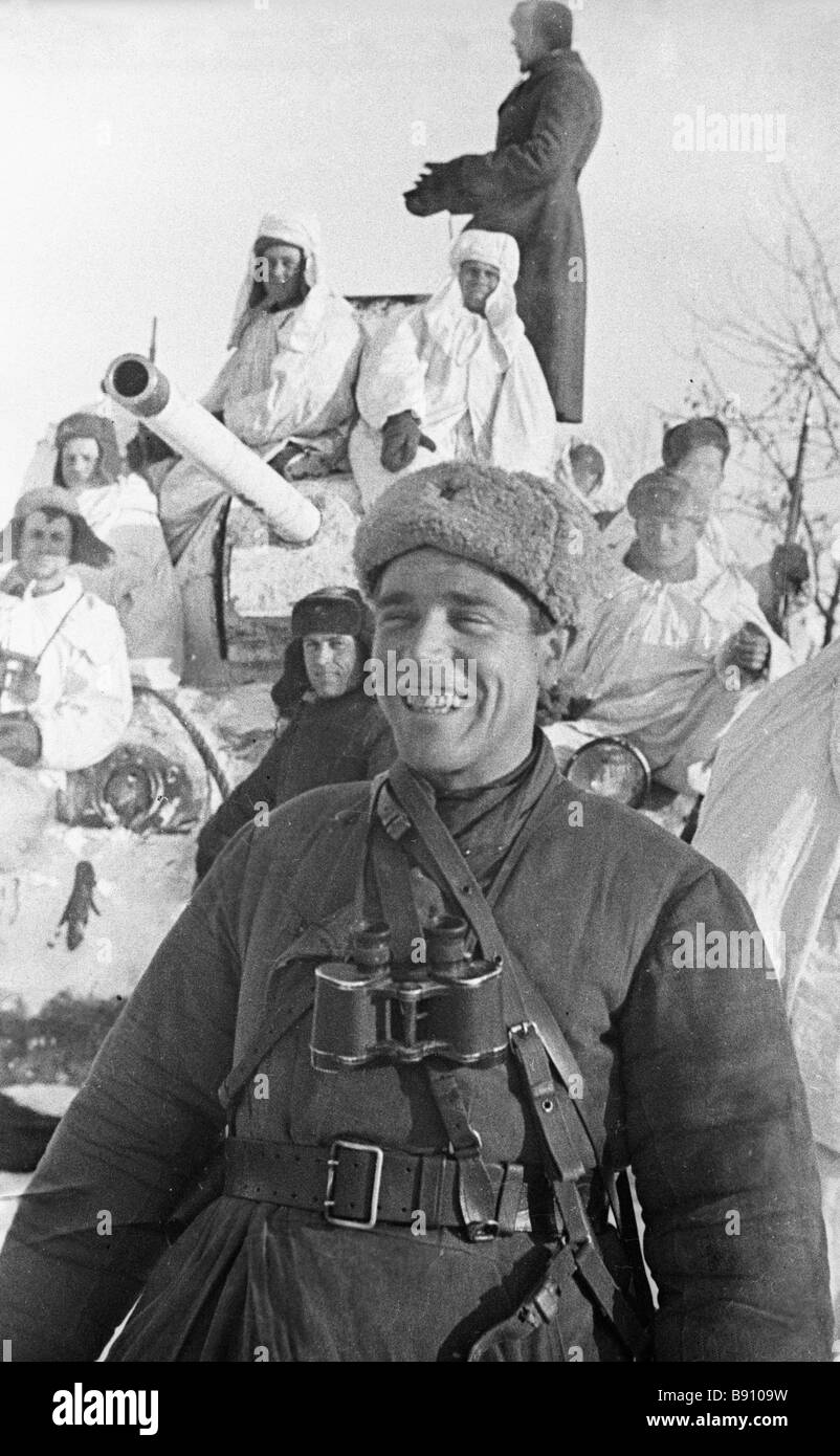 Machine gun platoon commander Lieutenant Fomichev Stock Photo - Alamy