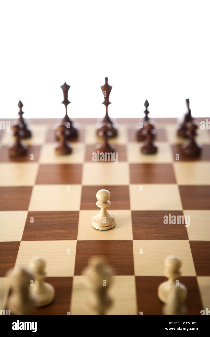 Chessboard and chessmen Stock Photo - Alamy