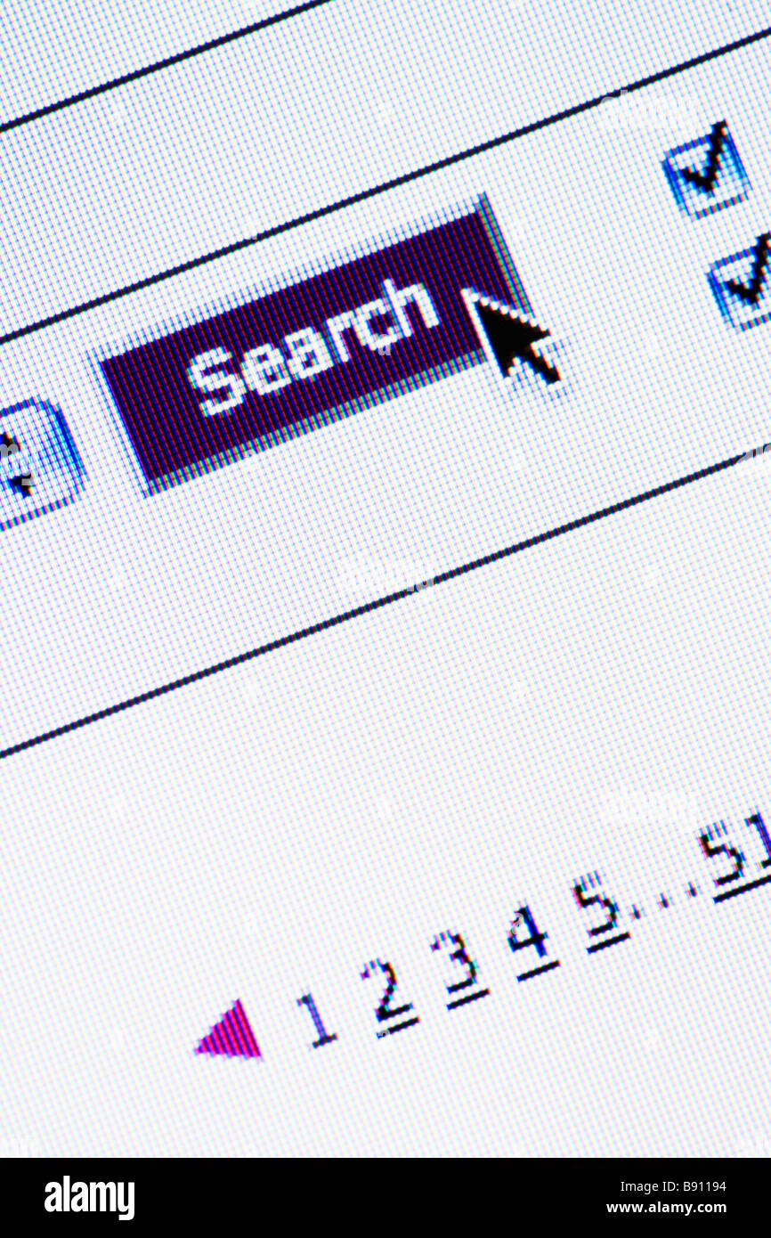 Search button on a computer monitor Stock Photo - Alamy
