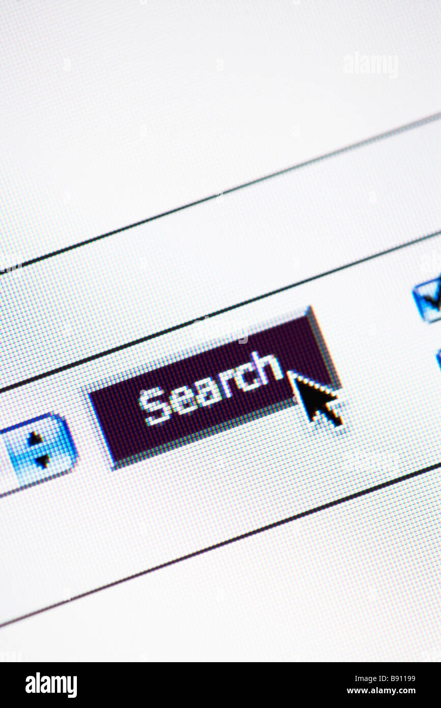 Search button on a computer monitor Stock Photo - Alamy